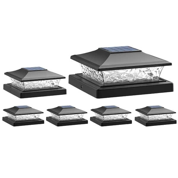 Afoxsos Solar Post Cap Light Outdoor Waterproof Fence Deck Cap for 4 x ...