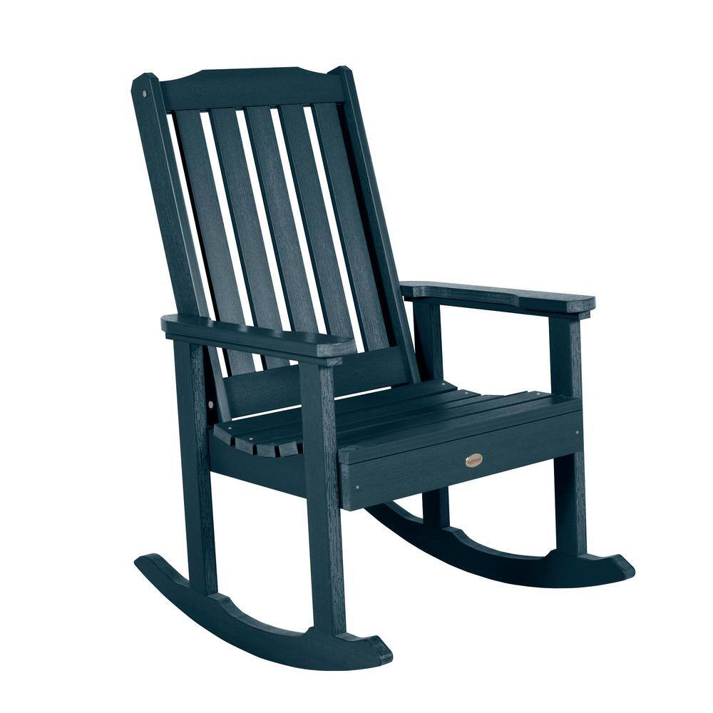 Highwood Lehigh Federal Blue Plastic Outdoor Rocking Chair AD-RKCH1-FBE ...