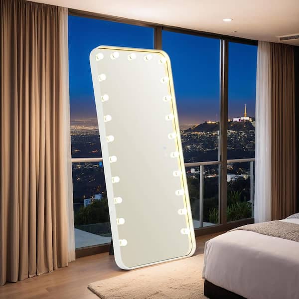 Reviews for Vosuja 36 in. W x 83 in. H Square Black LED Lighted Floor ...