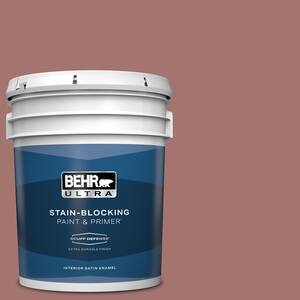 BEHR PREMIUM PLUS 5 gal. #MQ1-17 Autumn Russet Semi-Gloss Enamel ...