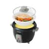 Premium LEVELLA 6-Cup Black Rice Cooker and Rice Steamer with Non-Stick ...