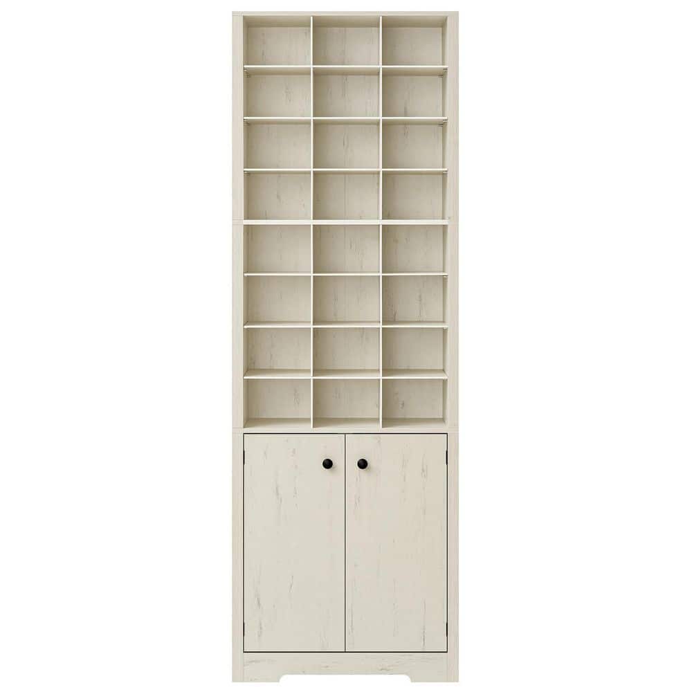 Hommpa 71.9 in. H x 24.4 in. W White Particle Board Shoe Storage ...
