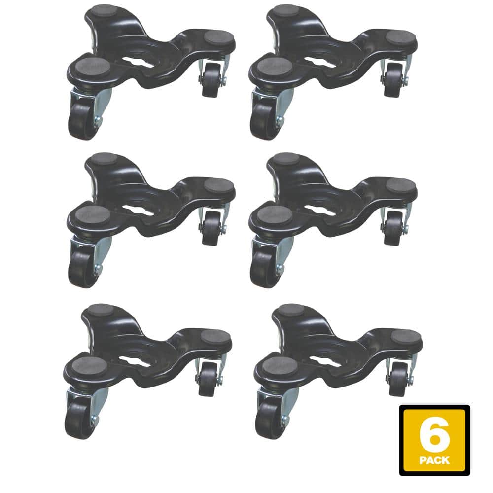 Everbilt 6 in. 200 lb. Capacity Steel Furniture Moving Dolly (6-Pack ...