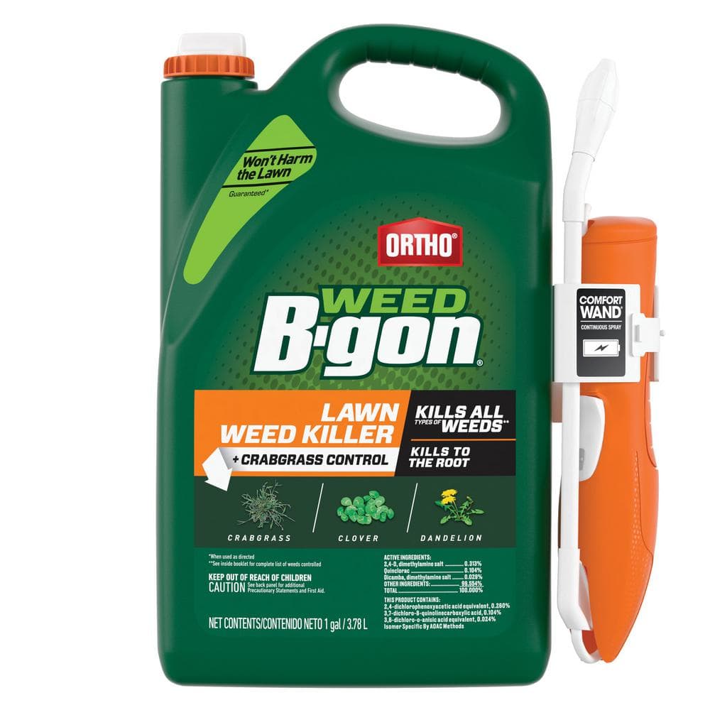 Ortho Weed B-Gon 1 Gal. Lawn Weed Killer Plus Crabgrass Control with ...
