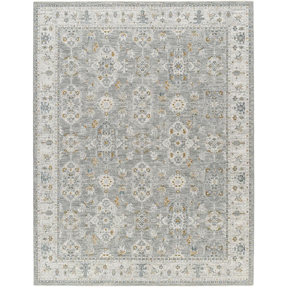 Livabliss Dresden Gray Traditional 3 ft. x 4 ft. Indoor Area Rug ...