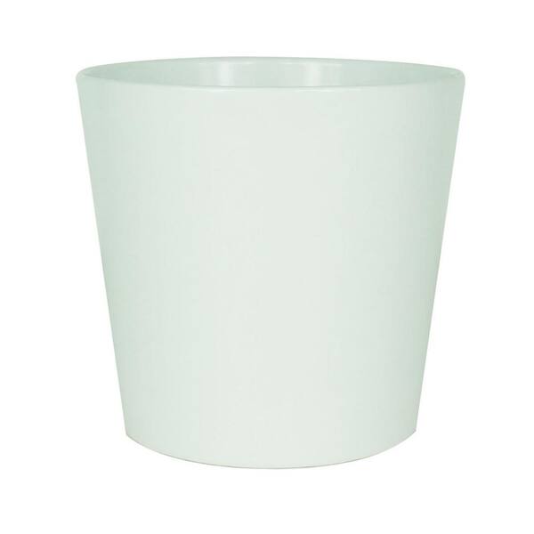 Pennington 7.75 in. Modern Flare Small White Ceramic Planter 100537330 ...