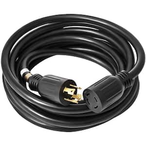 VEVOR 25 ft. 30 Amp 125-Volt Generator Extension Cord and Power Inlet ...