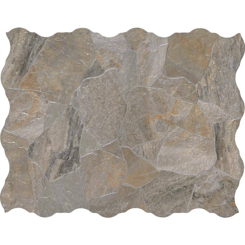 MSI Neptune Gold Matte Porcelain Flagstone Look Tile, 17 in. x 26 in ...
