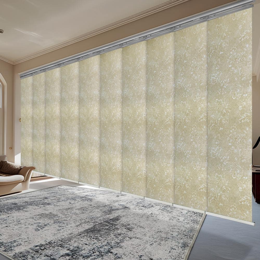 EMOH Viola 120 in. to 218 in. W x 94 in. L Adjustable 10-Panel Satin ...