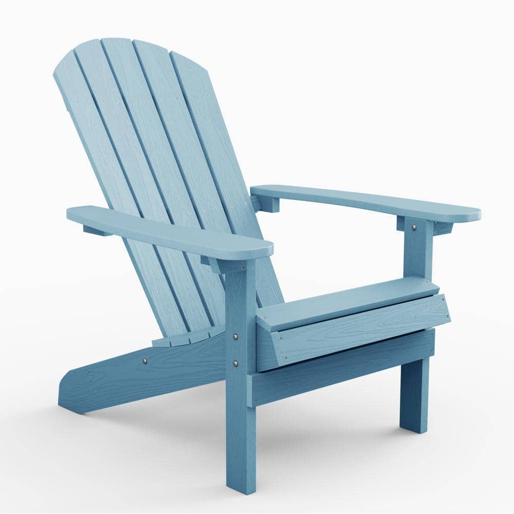 Mximu Classic Light Blue Plastic Outdoor Patio Adirondack Chair BS003TD ...
