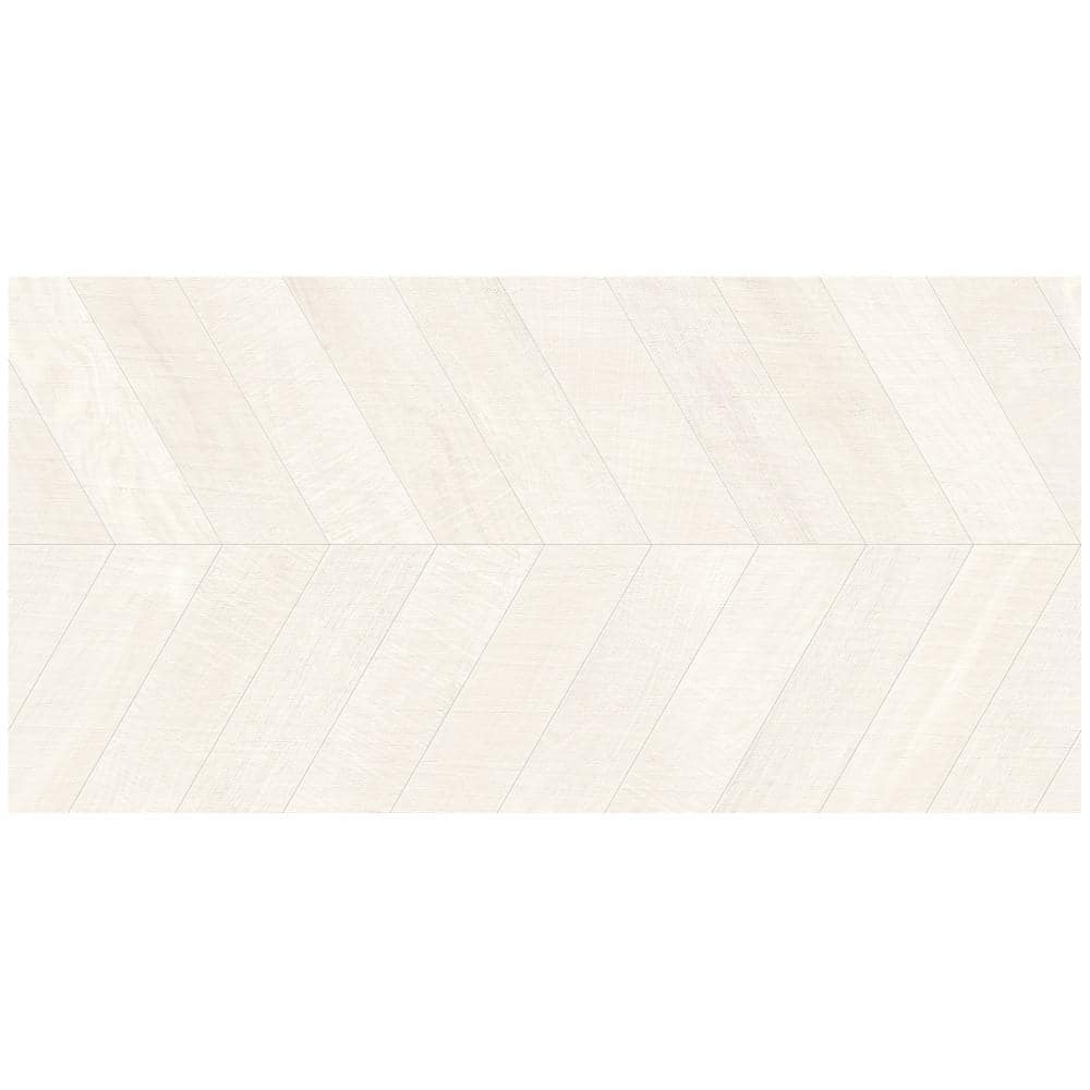 Ivy Hill Tile Montgomery Chevron White 4 in. x 0.41 in. Matte Porcelain ...