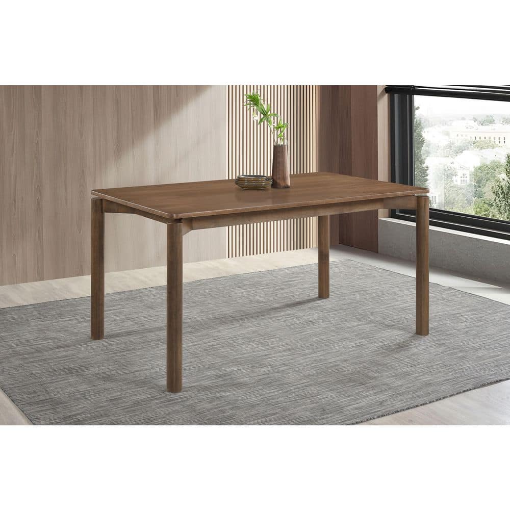 Coaster Parkridge Mid-century Modern Natural Walnut Wood Top 59 in. 4 ...