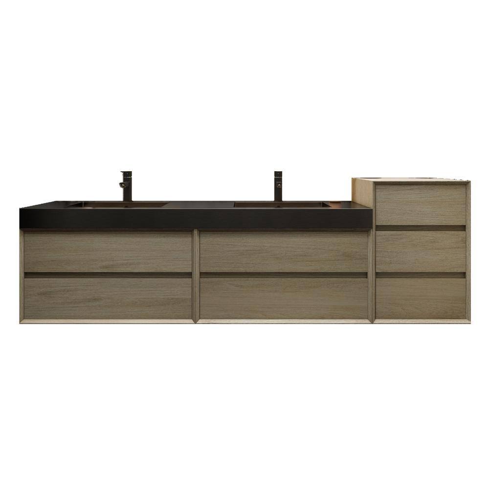 BV Better Vanity MIA 103 in. W x 20 in. D x 30 in. H Double Sink & Side ...