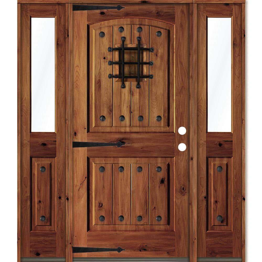 Reviews for Krosswood Doors 70 in. x 80 in. Medit. Knotty Alder Left ...