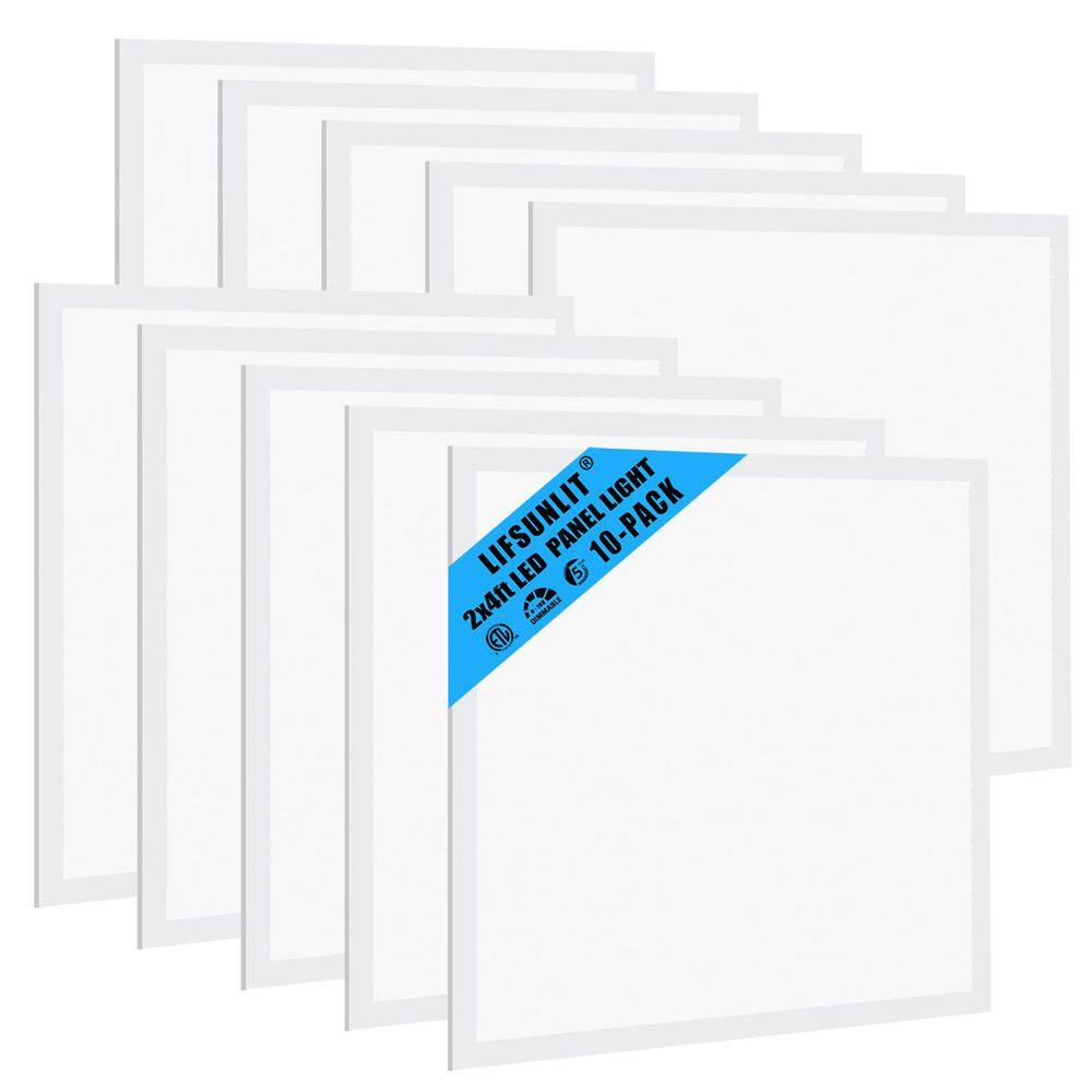 Honbei 2 ft. x 2 ft. 5800 Lumens Integrated LED Panel Light, 5000K 2x2 ...