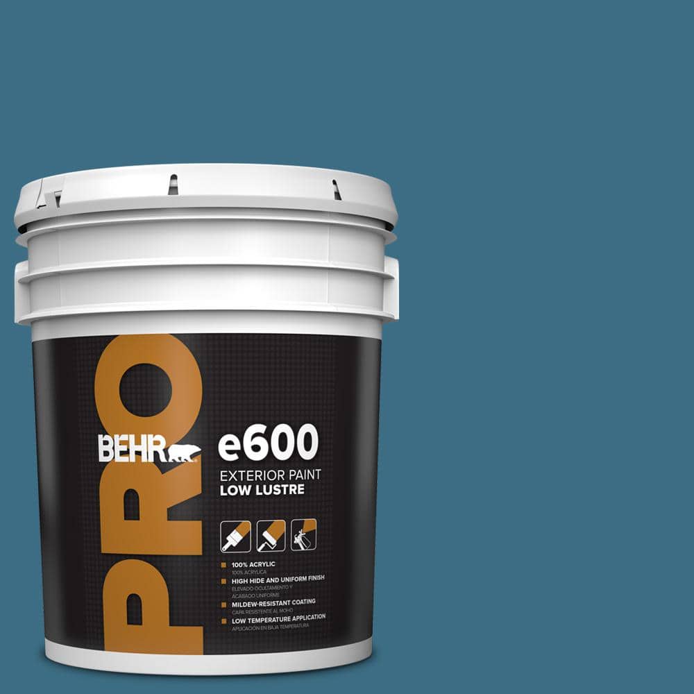 BEHR PRO 5 gal. #S490-6 Bering Wave Low Luster Exterior Paint PR62305 ...