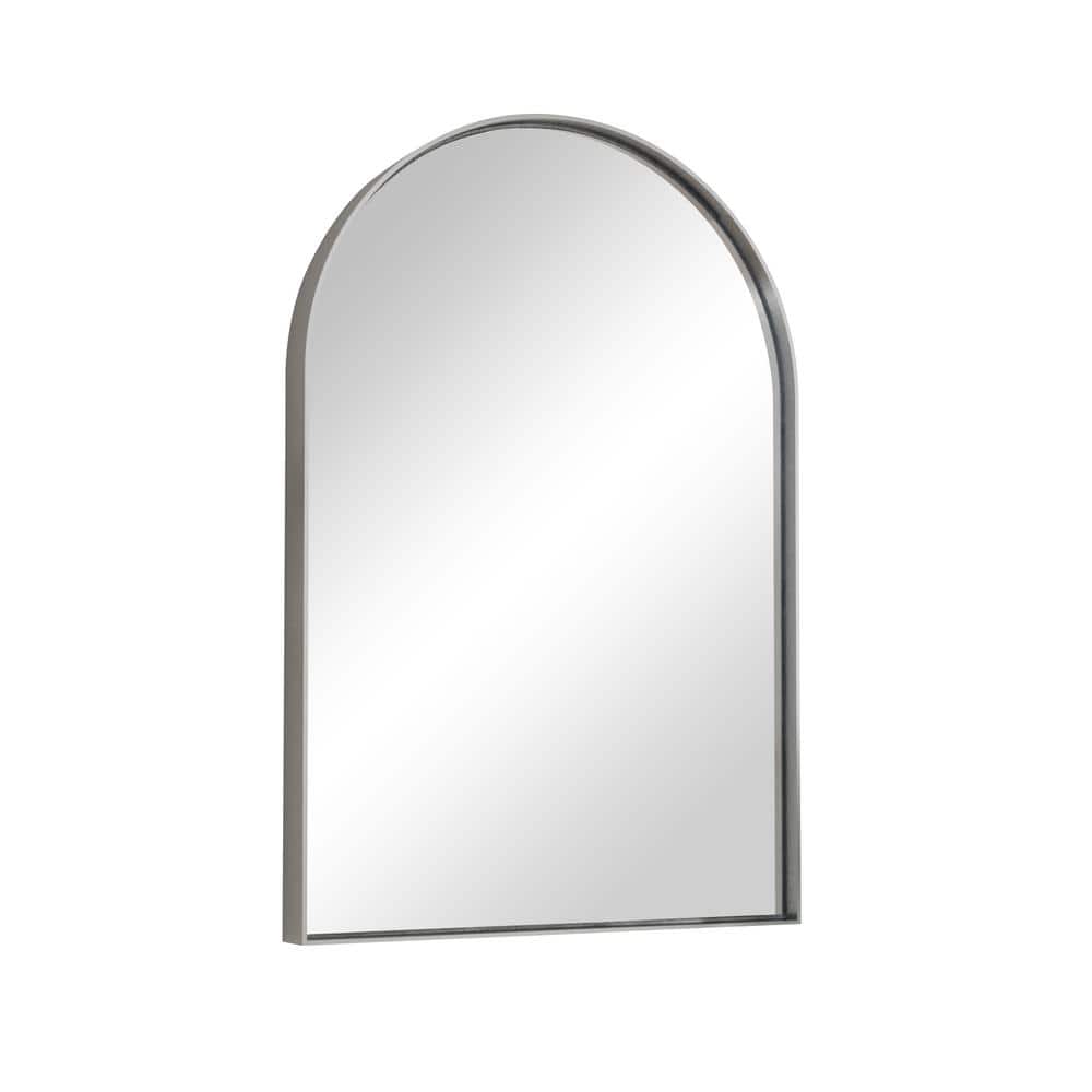 TETOTE 20 in. W x 30 in. H Arched Framed Bathroom Mirrors Decorative ...