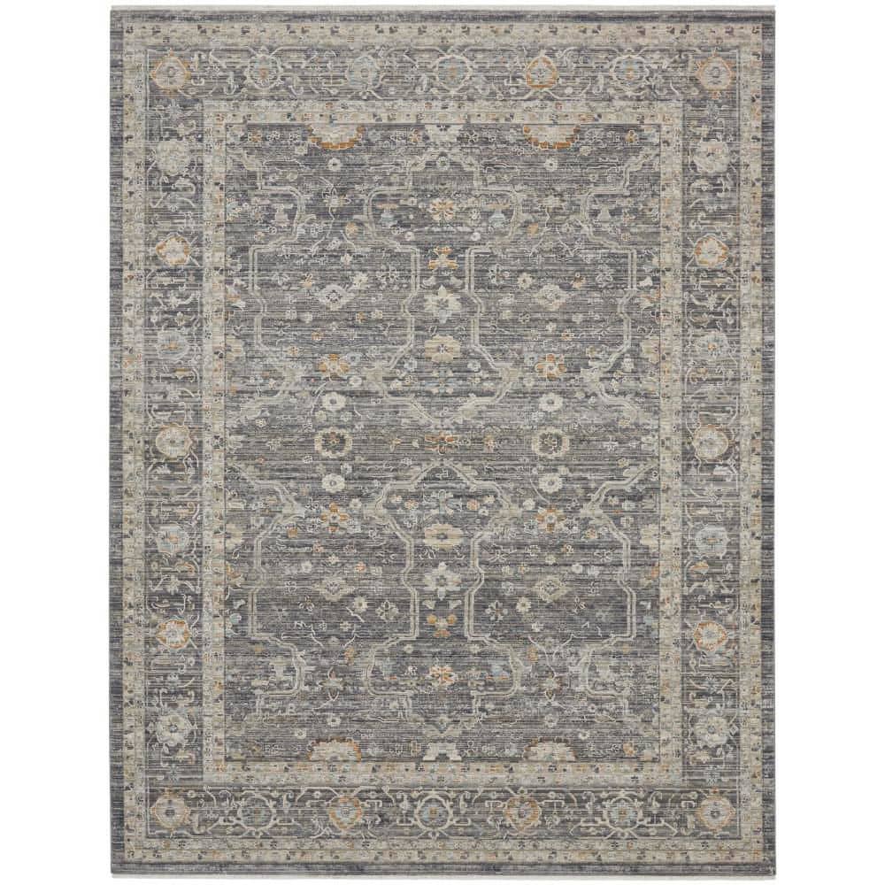 Nourison Nyle Slate Multicolor 8 ft. x 10 ft. Vintage Persian Area Rug ...