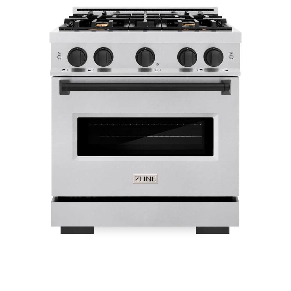 ZLINE Kitchen and Bath Autograph 30 in. Classic Dual Fuel Range with 4 ...