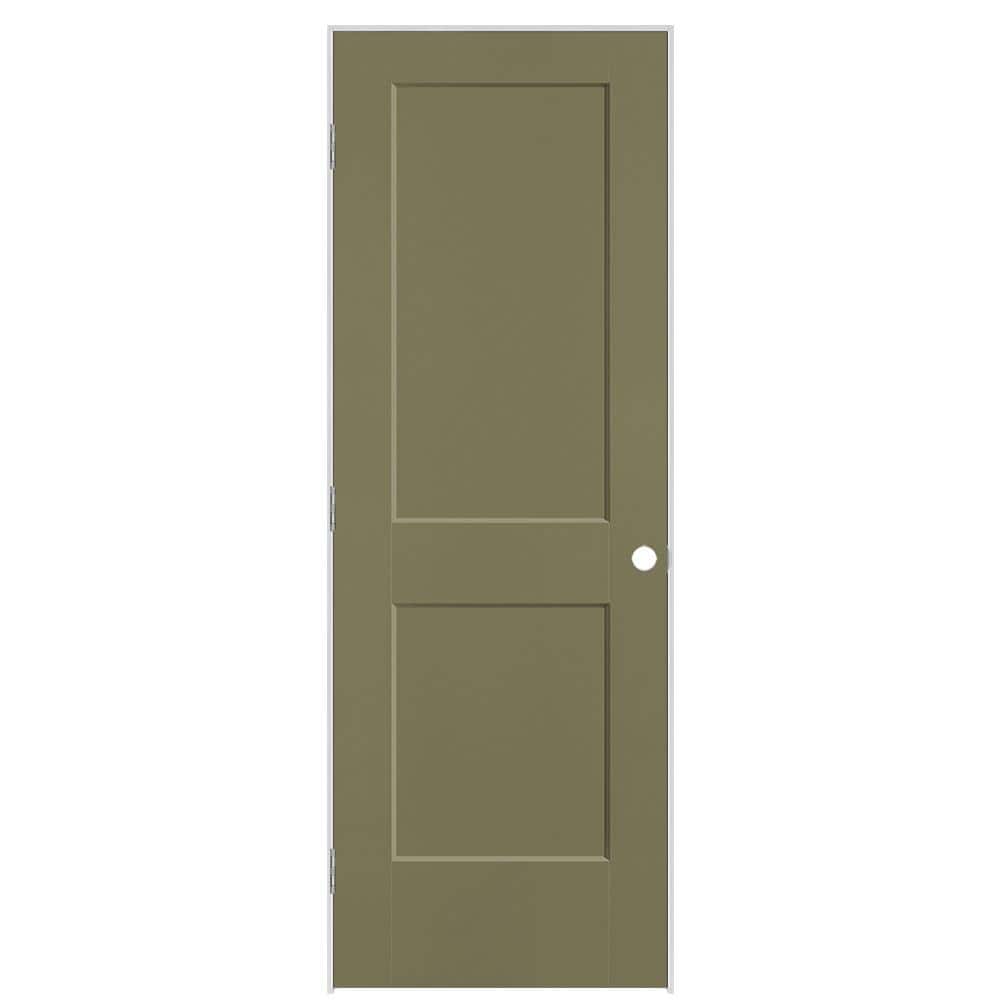 Masonite 28 in. x 80 in. 2-Panel Logan Right-Hand Solid Core Truly ...