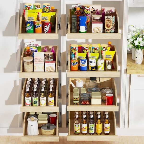 VEVOR Pull Out Cabinet Organizer, 4 Pack Expandable Width (12.2in.-18 ...