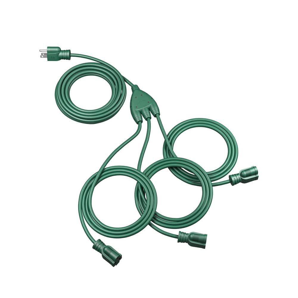 DEWENWILS 43FT (25+6+6+6)16/3 AWG SJTW Outdoor Extension Cord for ...