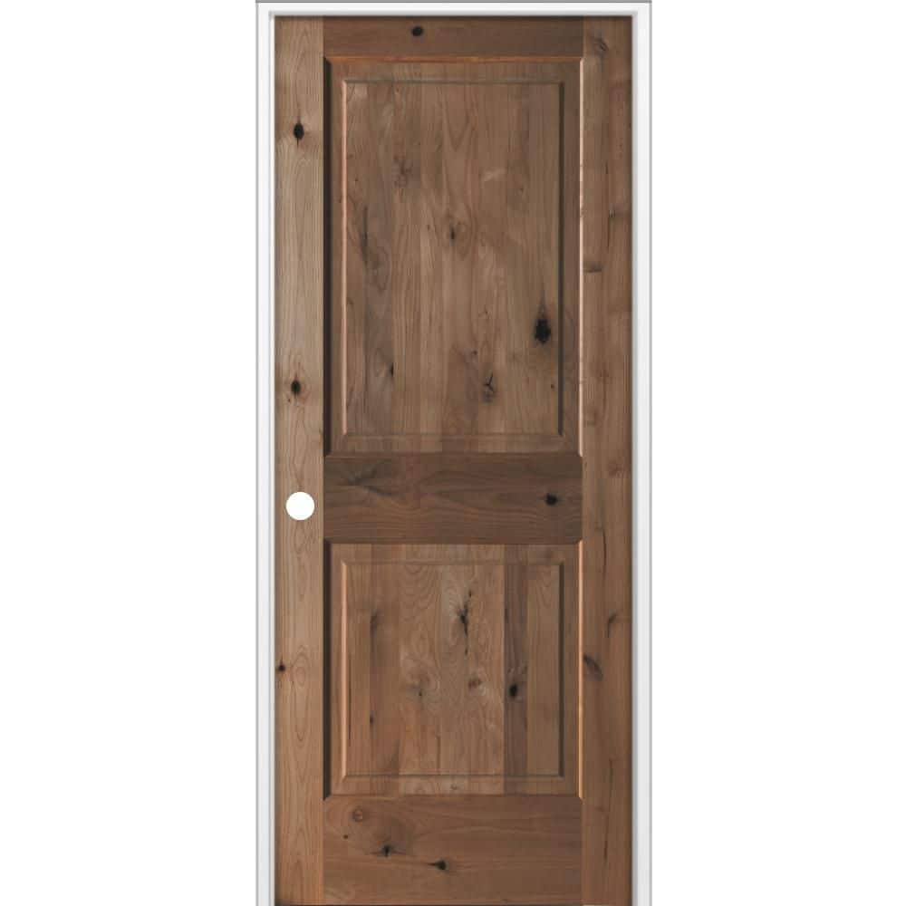 Reviews for Krosswood Doors 32 in. x 80 in Rustic Knotty Alder 2 Panel ...