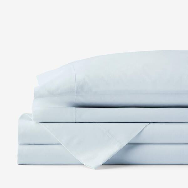 The Company Store Company Cotton Percale Pale Blue Cotton Percale Full ...