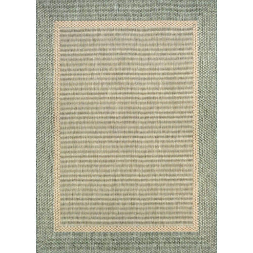 Couristan Recife Stria Texture Natural-Green 8 ft. x 11 ft. Indoor ...