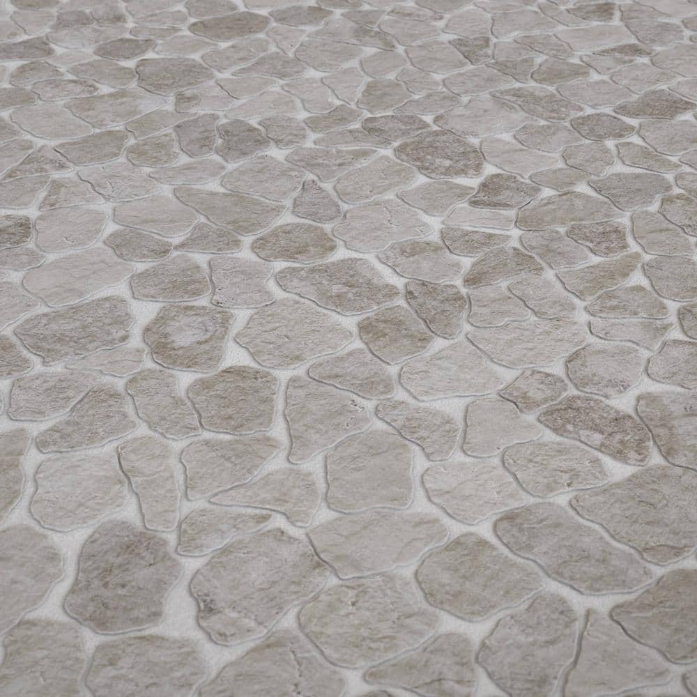 CRUZ BAY STUDIO Full Eclectic 4 in. x 6 in. Ecru Marble Tumbled Tile ...