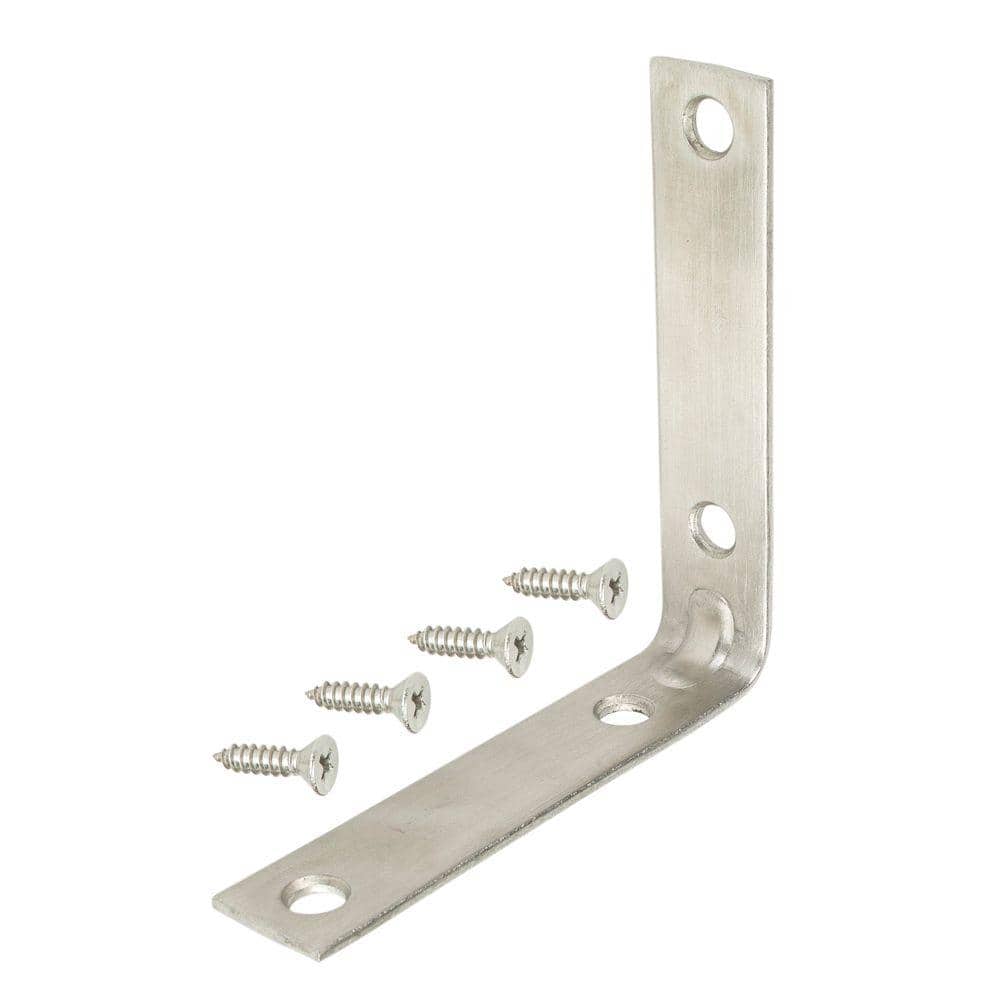 Reviews for Everbilt 4 in. Stainless Steel Corner Braces (4-Pack) | Pg ...