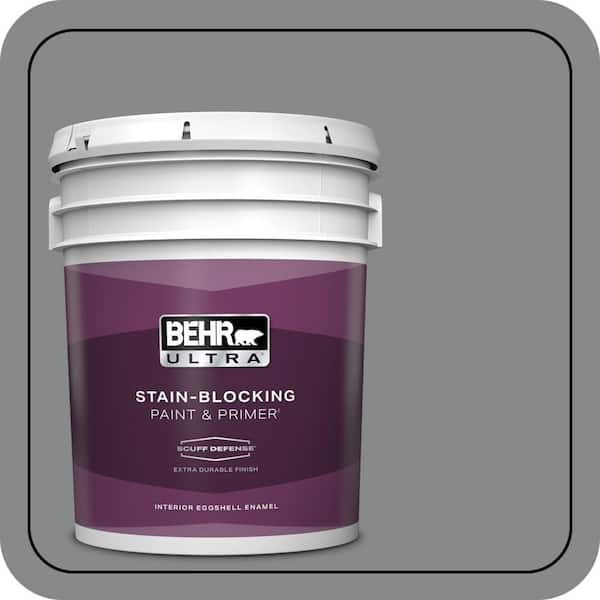 BEHR ULTRA 5 gal. #N460-5 Slate Rock Extra Durable Eggshell Enamel ...