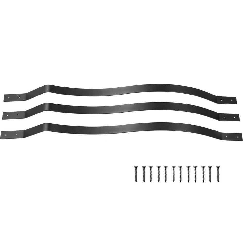 WRIGHTMASTER 29.5 in. H x 1 in. W Black Iron Stair Railing Kit, Deck ...