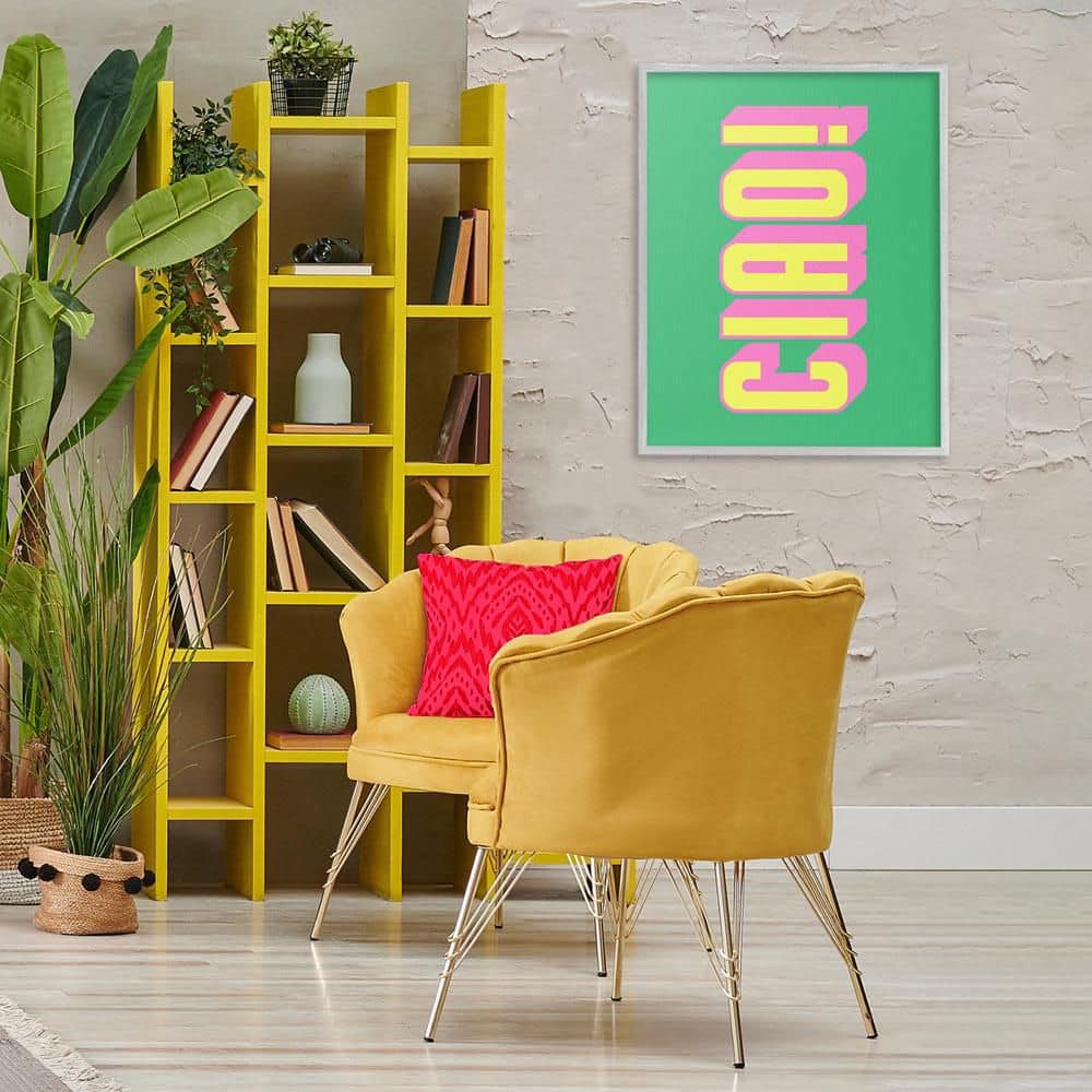 Stupell Industries Ciao Bold Lettering by House of Lulu Gray Framed ...