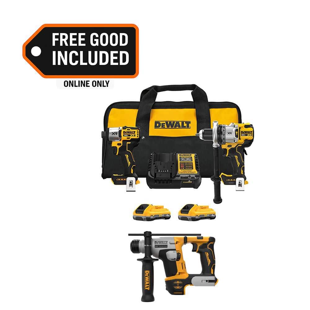 DEWALT 20-Volt MAX Lithium-Ion Cordless 2-Tool Combo Kit and 5/8 in ...