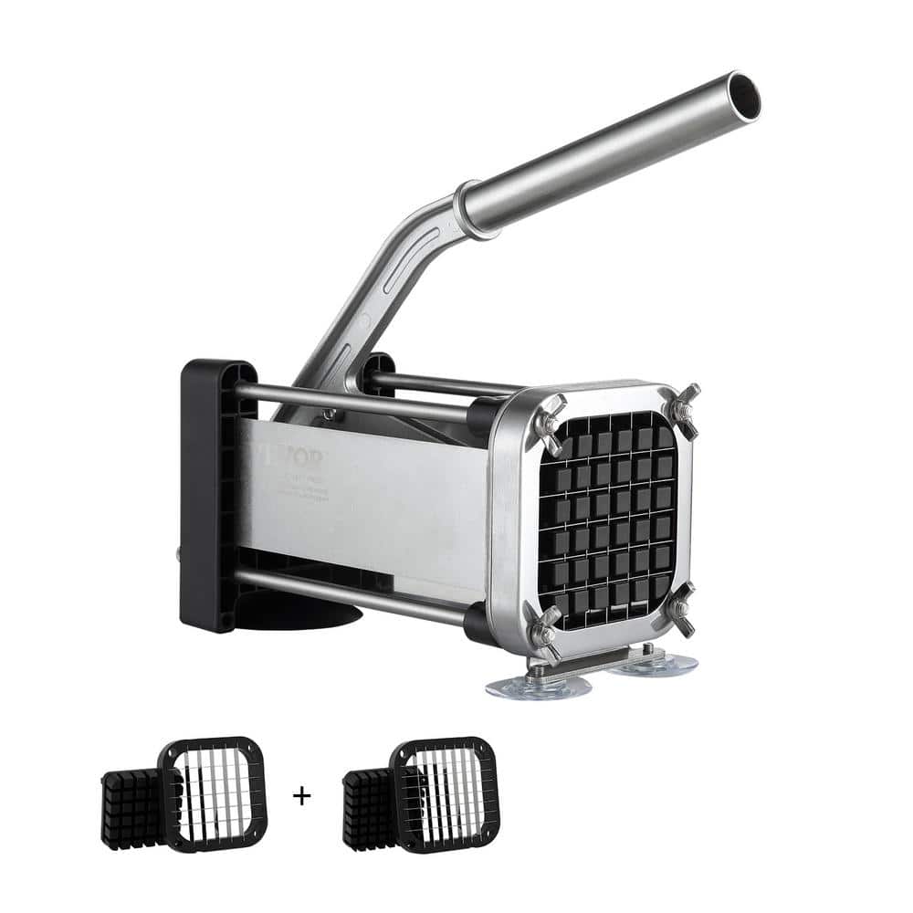 VEVOR French Fry Cutter, Potato Slicer with 1/2-In. and 3/8-In ...