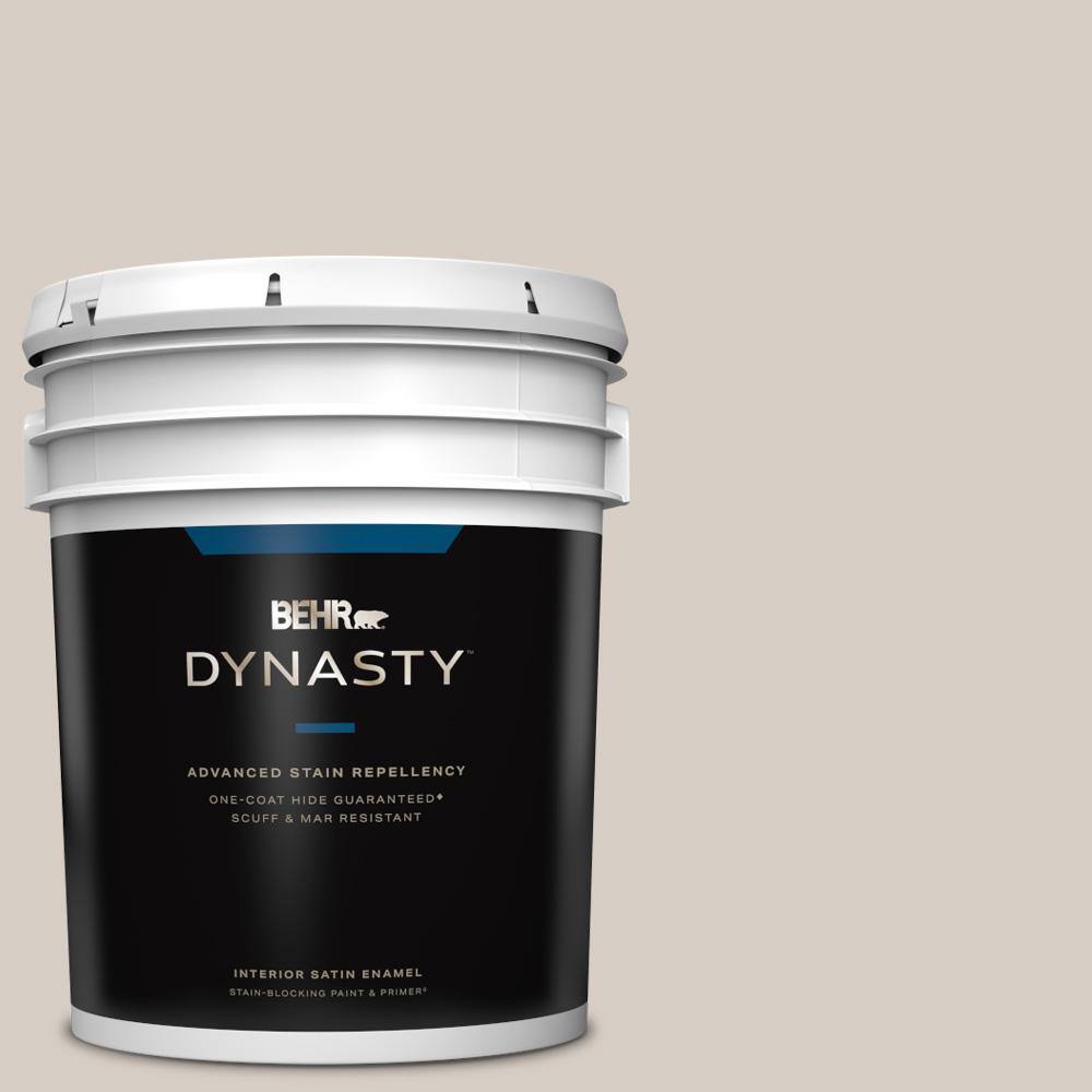 BEHR DYNASTY 5 gal. #MQ3-06 Granite Dust One-Coat Hide Satin Enamel ...