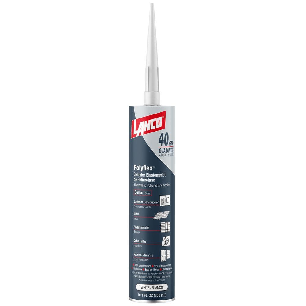 Lanco Polyflex One-part polyurethane Sealant/Adhesive White 10.1 oz ...