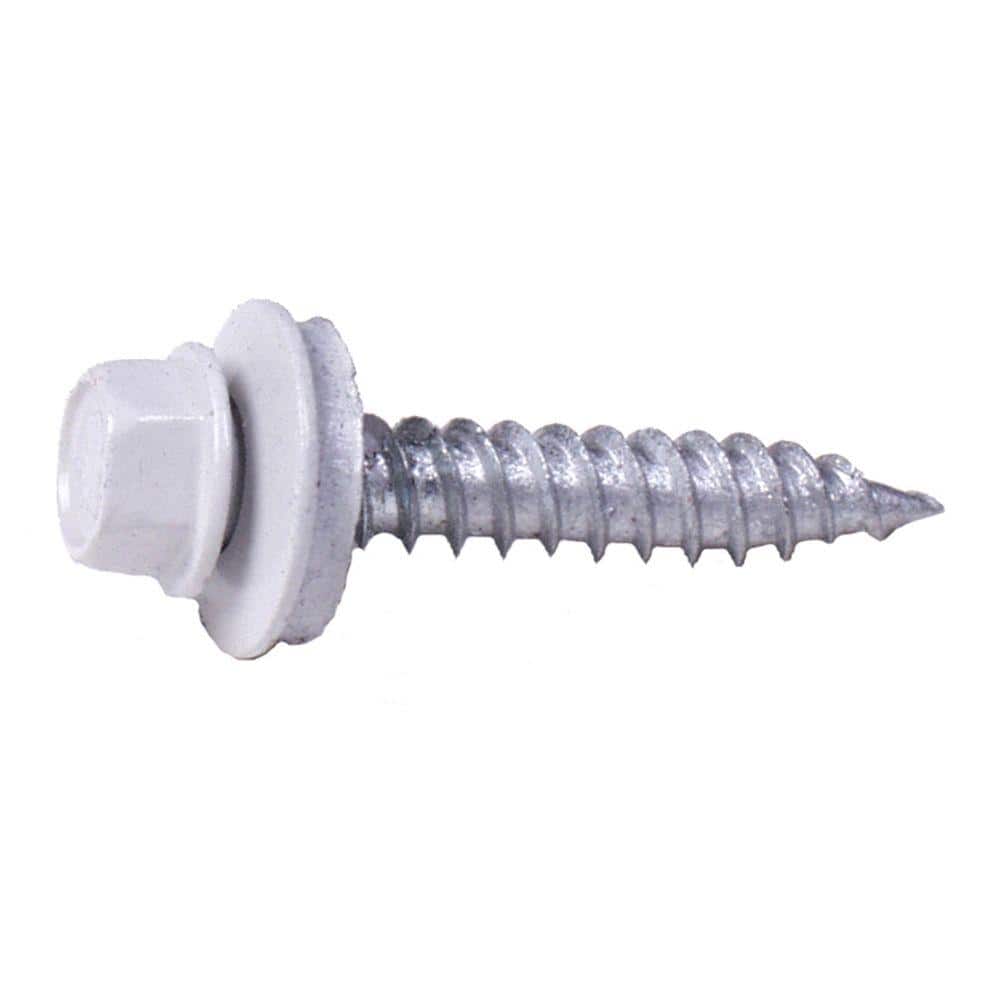 Fabral #10 1 in. External Hex Drive Flange Hex Head Steel Wood Screw in ...
