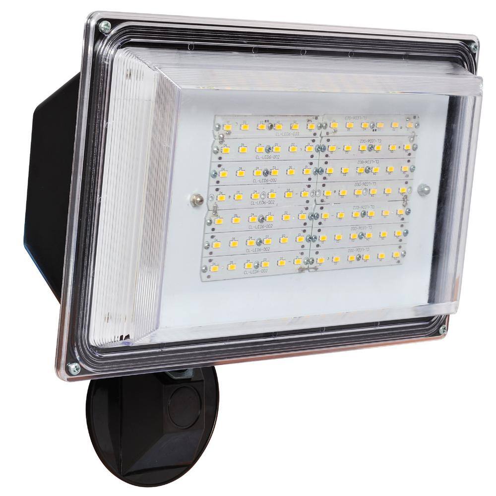AMAX LIGHTING 180-Degree Bronze Outdoor Integrated LED Wall Pack Light ...