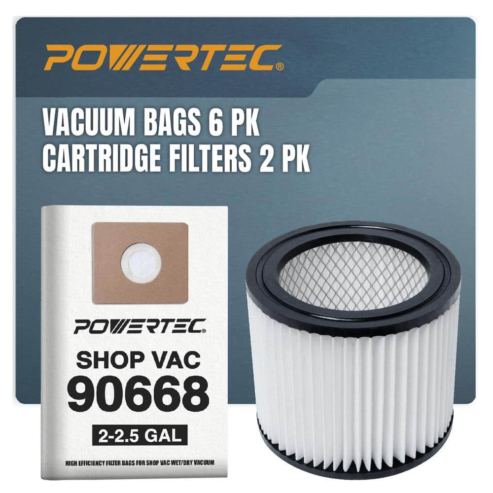 ‎POWERTEC 2-2.5 Gal. 9066800 Type B Filter Bags and Type AA Cartridge ...