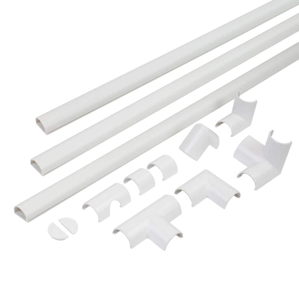 Commercial Electric 1/2 Round Cord Channel Kit A50-4WK - The Home Depot