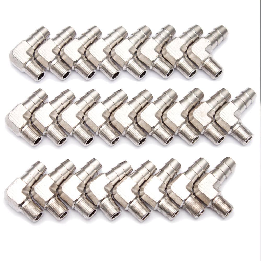 LTWFITTING 3/8 in. ID Hose x 1/8 in. Male NPT Air Gas 90-Degree Elbow ...