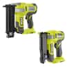 RYOBI ONE+ 18V 18-Gauge Cordless AirStrike Brad Nailer with ONE+ 18V ...