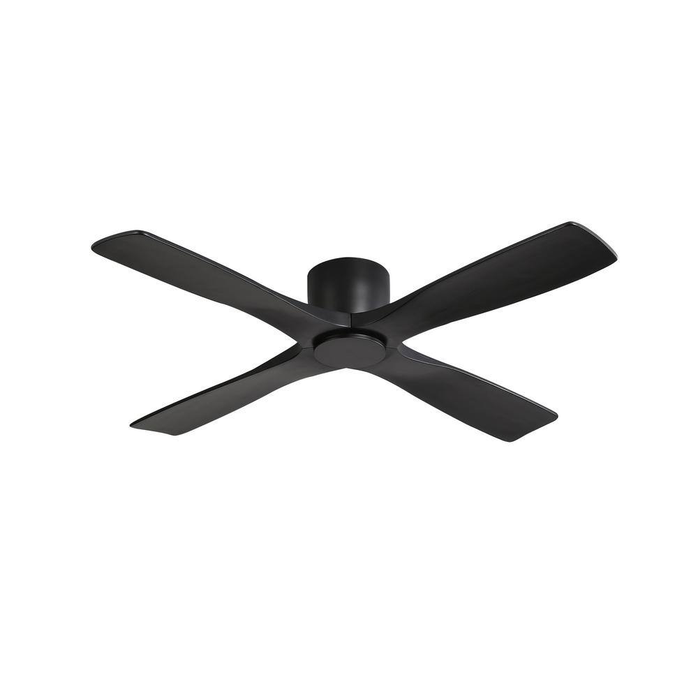 MLiAN 48 in. (4 ft.) 4 Solid Wood Blades Indoor Flush Mount Ceiling Fan ...