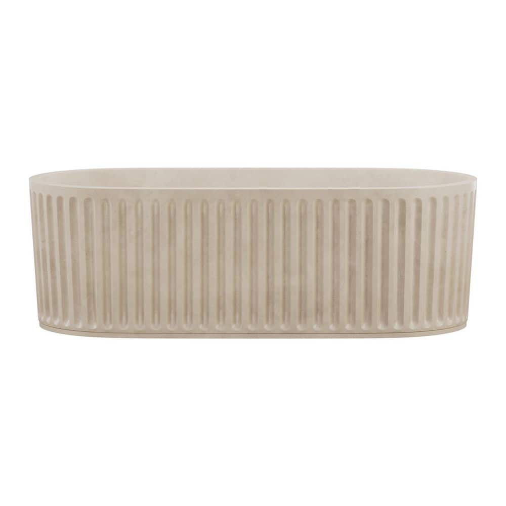 Swiss Madison Delice 67" Freestanding Concrete Bathtub in Sand, Drain ...