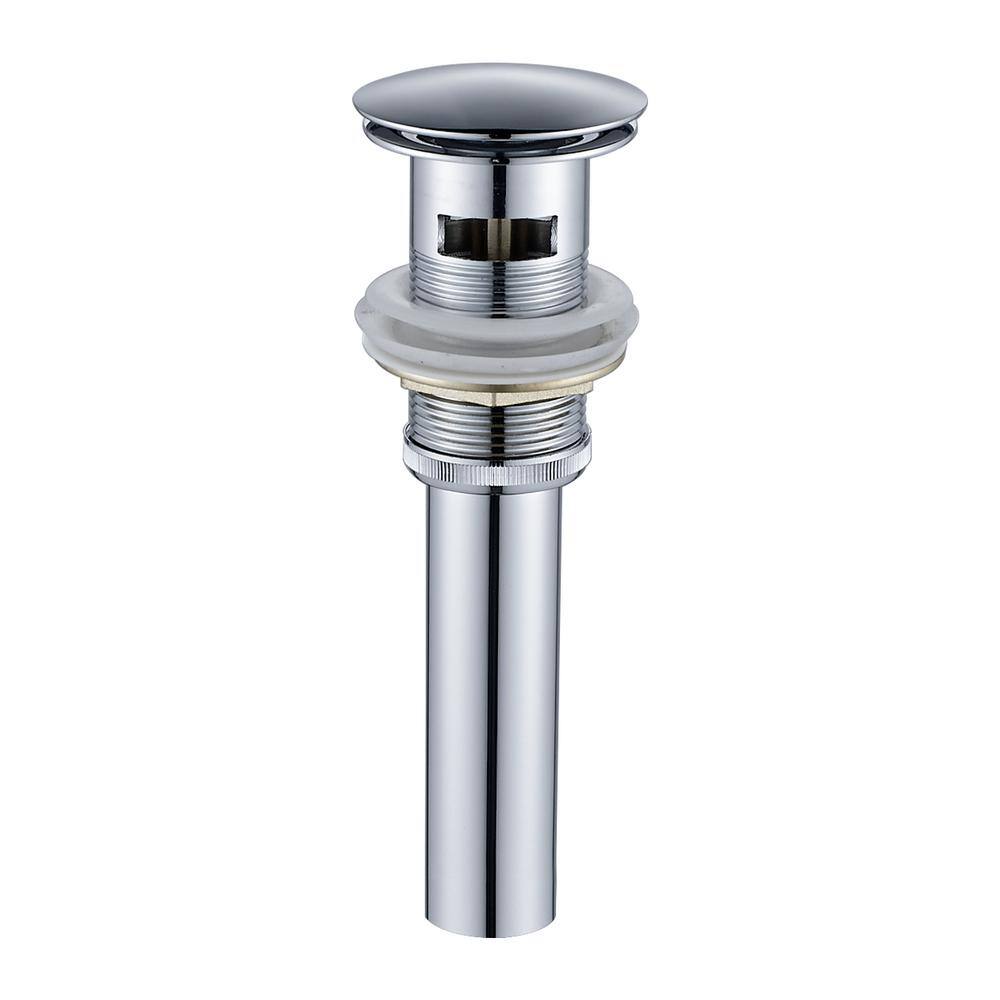 Satico 1-1/4 in. Brass Bathroom and Vessel Sink Push Pop-Up Drain ...