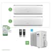 GREE Gen3 Smart Home Dual-Zone 18,000 BTU 1.5 Ton Ductless Mini Split ...