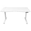 Motionwise 60 in. Rectangular White Standing Desk with Adjustable ...