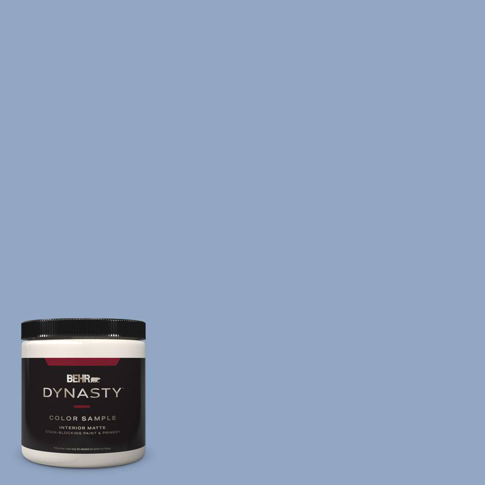 BEHR DYNASTY 8 oz. #PPU15-13 Blue Hydrangea One-Coat Hide Matte Stain ...